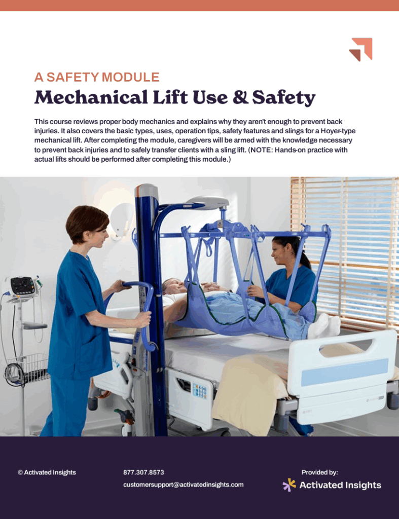 Mechanical Lift Use & Safety - Activated Insights Store