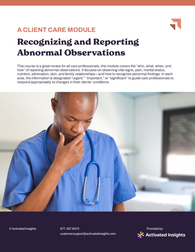 Recognizing & Reporting Abnormal Observations - Activated Insights Store